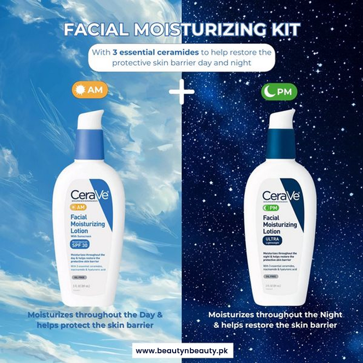 Cerave AM & PM Facial Mositurizing Lotion (Pack of 2) – BeautyNBeauty